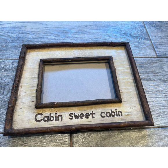 Accents | Cabin Sweet Cabin Picture Frame Photo Holder Rustic Wood ...